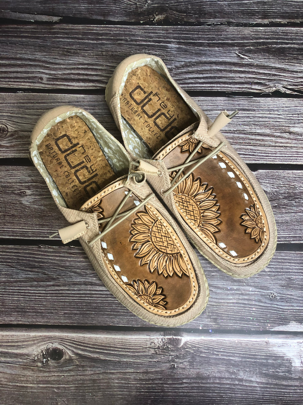CUSTOM Tooled Hey Dude Shoes – 44 Creations