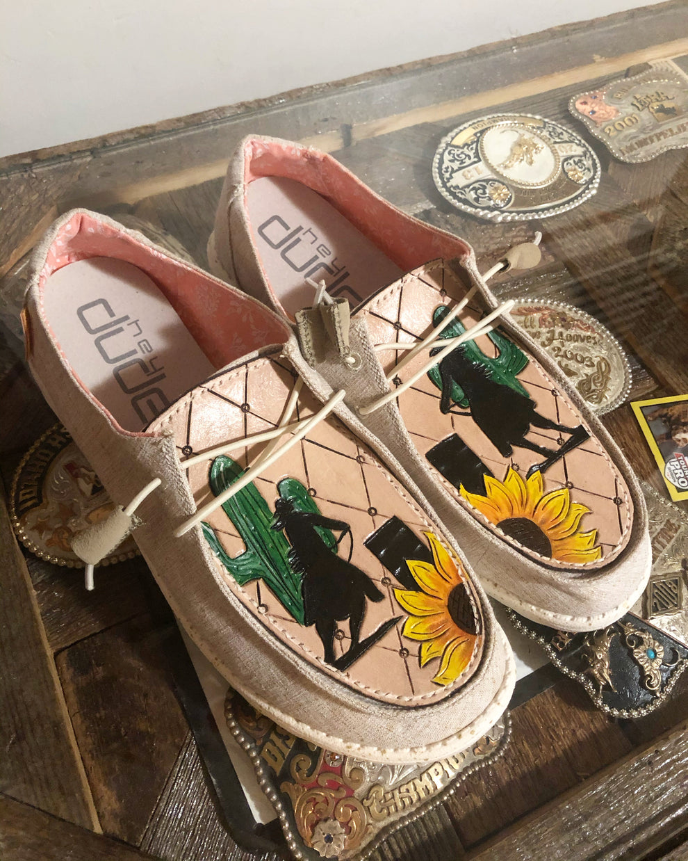 CUSTOM Tooled Hey Dude Shoes – 44 Creations